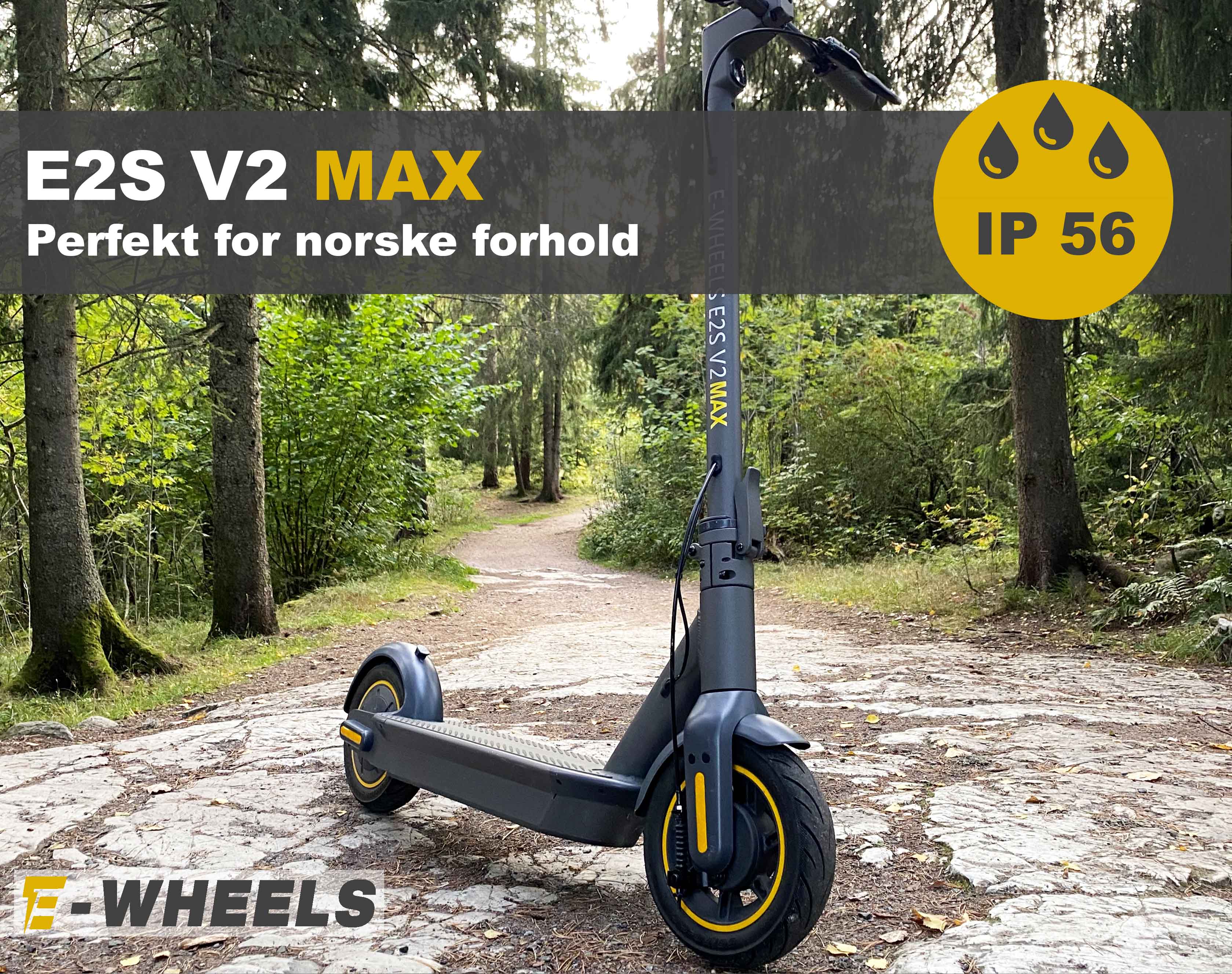 E-Wheels E2S V2 MAX | Lovlig el sparkesykkel